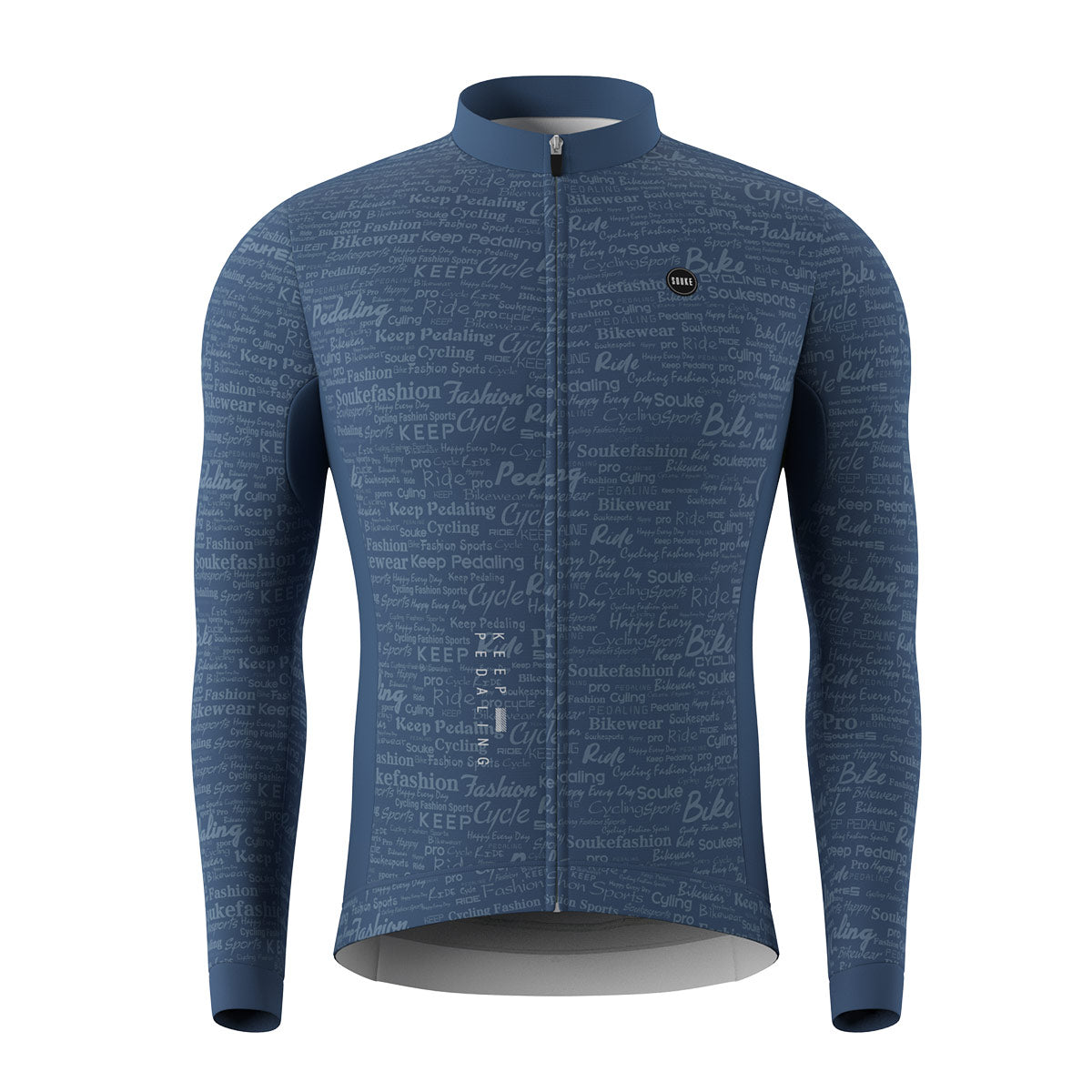 Graphene Cycling Inspirational LS Fleece-Lined Jersey WJ1207-Blue